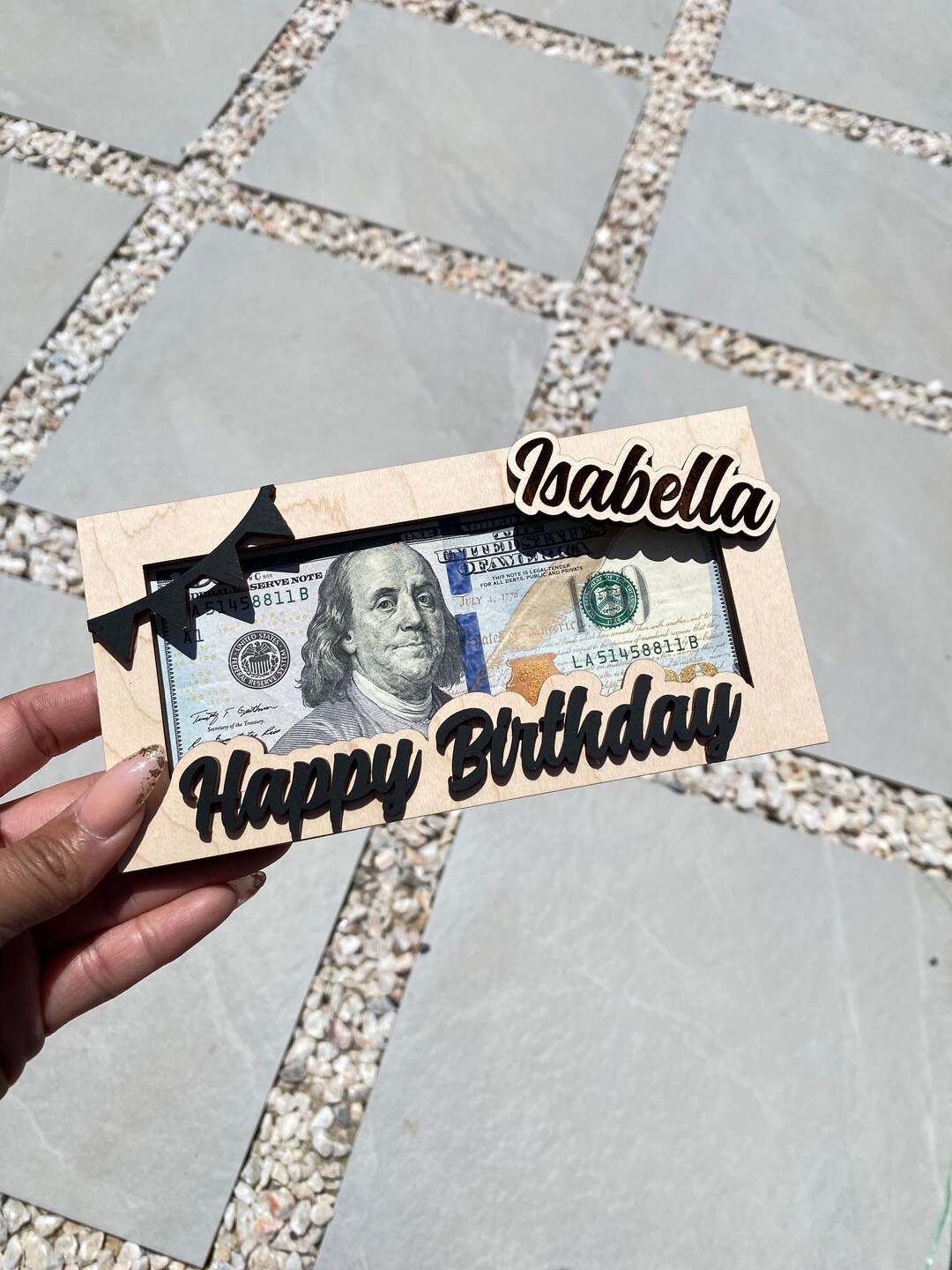Birthday Money Holder, Birthday Gift, Money Holder, Wood Money Holder ...