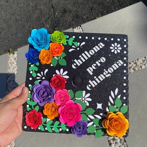 Chillona Pero Chingona Mexican Papel Picado Graduation Cap Topper ...