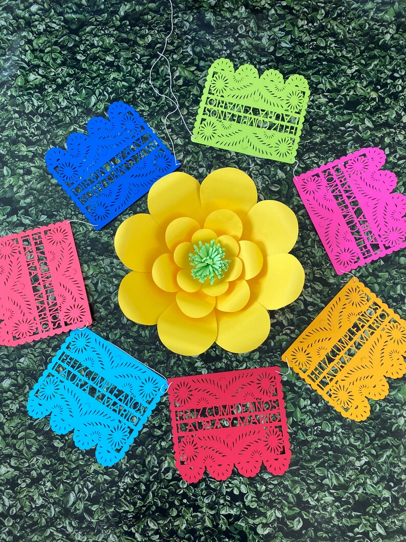 Feliz Cumpleaños Birthday Custom Fiesta Party Papel Picado - Etsy