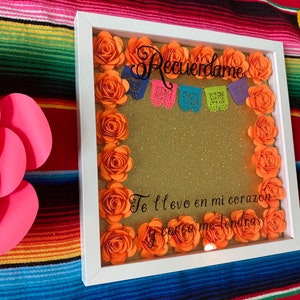 12"x12" Recuerdame Shadow Box, Ofrenda Shadow Box , Personalized Frame ...