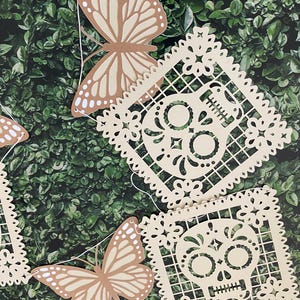 Ofrenda Día De Los Muertos Papel Picado Banner, Ofrenda, Day of the ...