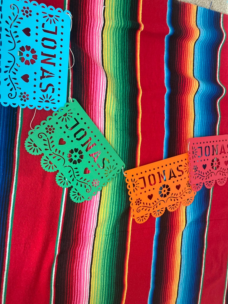 Custom Multi Color Fiesta Papel Picado Banner, Fiesta Party, Party ...