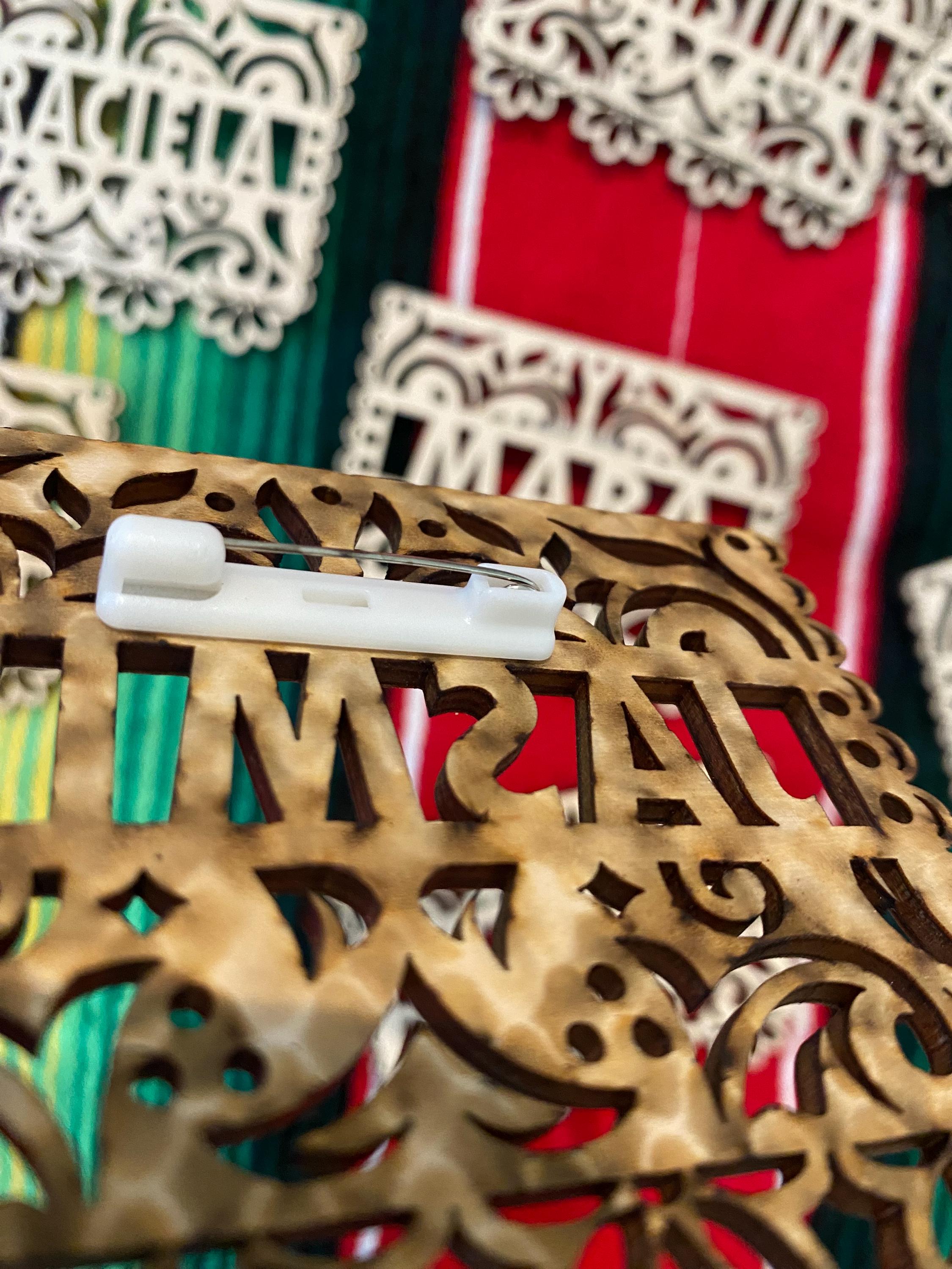 Custom Fiesta Party Name Tag, Event Name Tags, Custom Tiny Papel Picado ...
