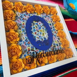 12"x12" Recuerdame Shadow Box, Memorial Shadow Box, Loteria Picture ...