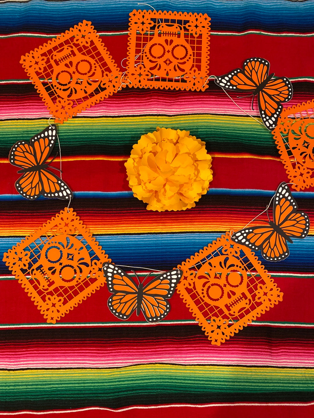 Ofrenda Día De Los Muertos Papel Picado Banner, Ofrenda Banner, Day of ...