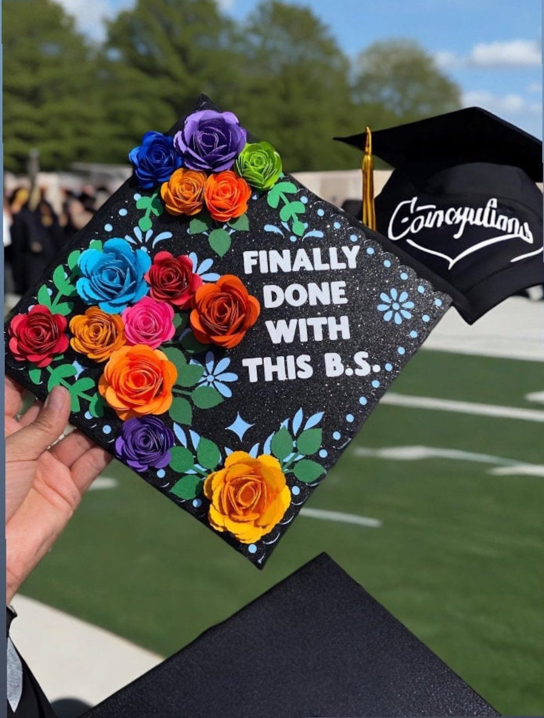 Personalized Mexican Papel Picado Graduation Cap Topper, Personalized ...