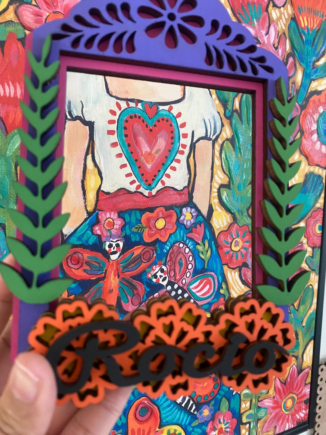 Day of the Dead Nicho Picture Frame, Nicho Wood Frame, Dia De Los ...