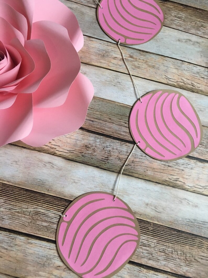 5ft Paper Concha Party Banner, Concha Party, Sweet Mexican Bread Party ...