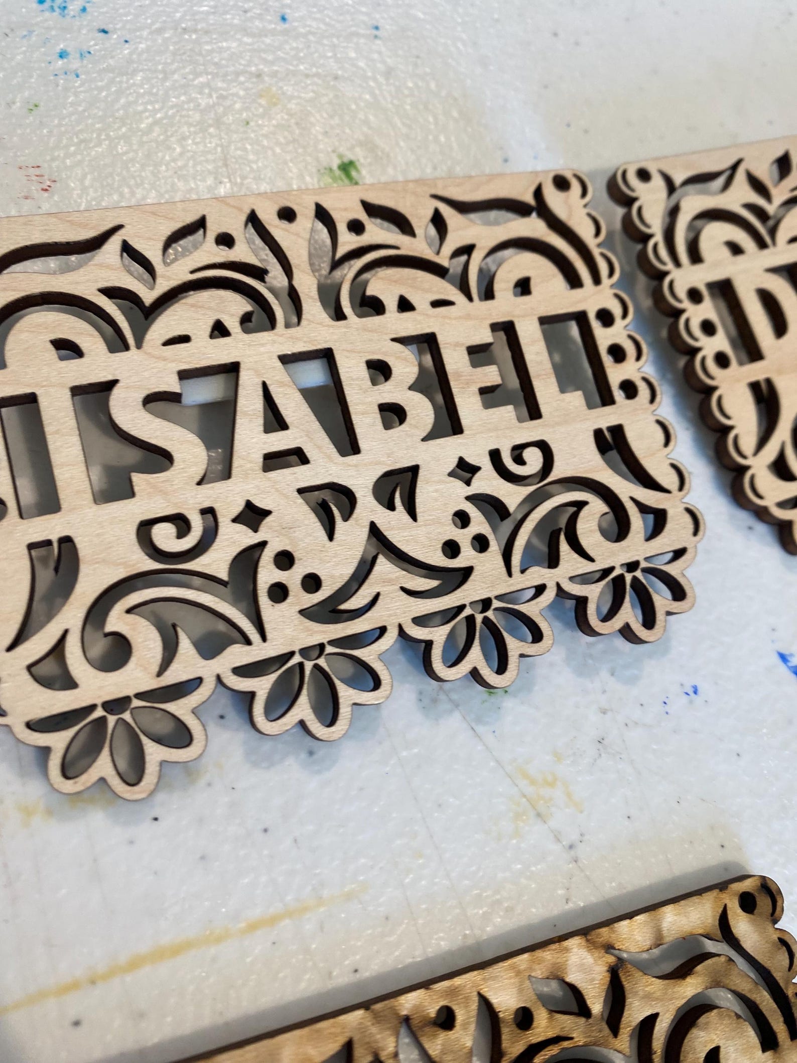 Custom Fiesta Party Name Tag, Event Name Tags, Custom Tiny Papel Picado ...