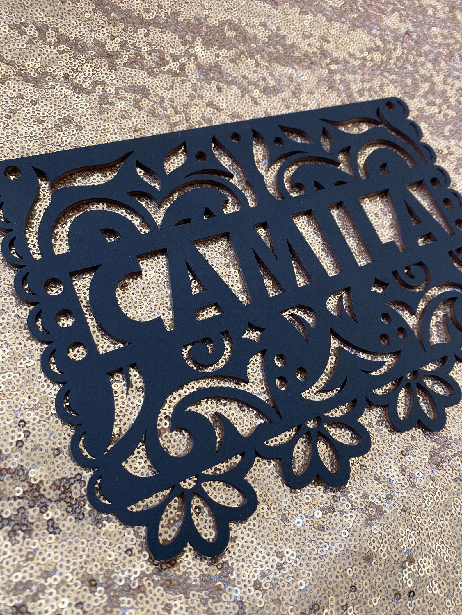 Custom Papel Picado Mexican Name Sign, Wood Papel Picado Name Home ...
