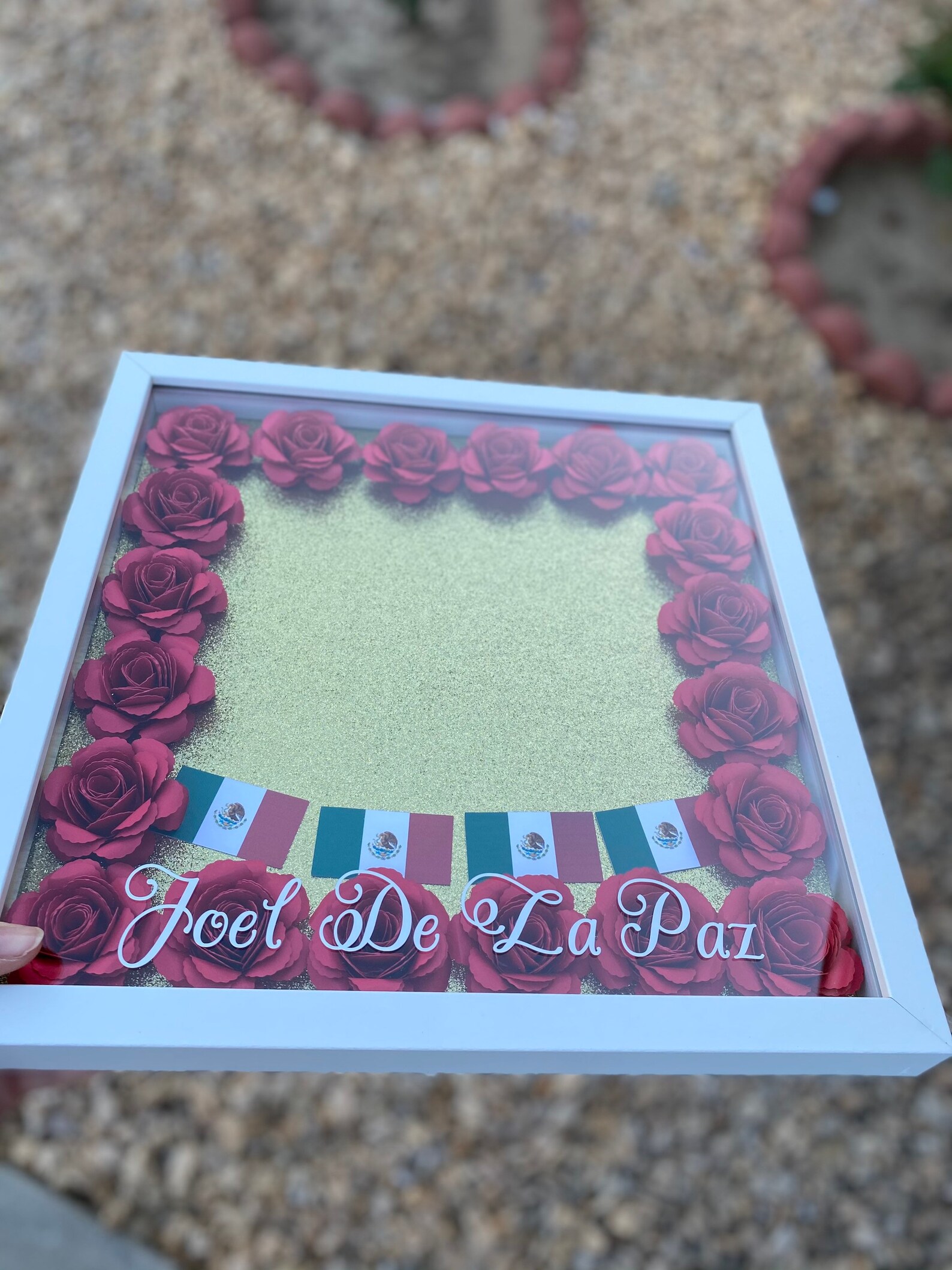 12x12 Mexican Flag Theme Memory Shadow Box With - Etsy