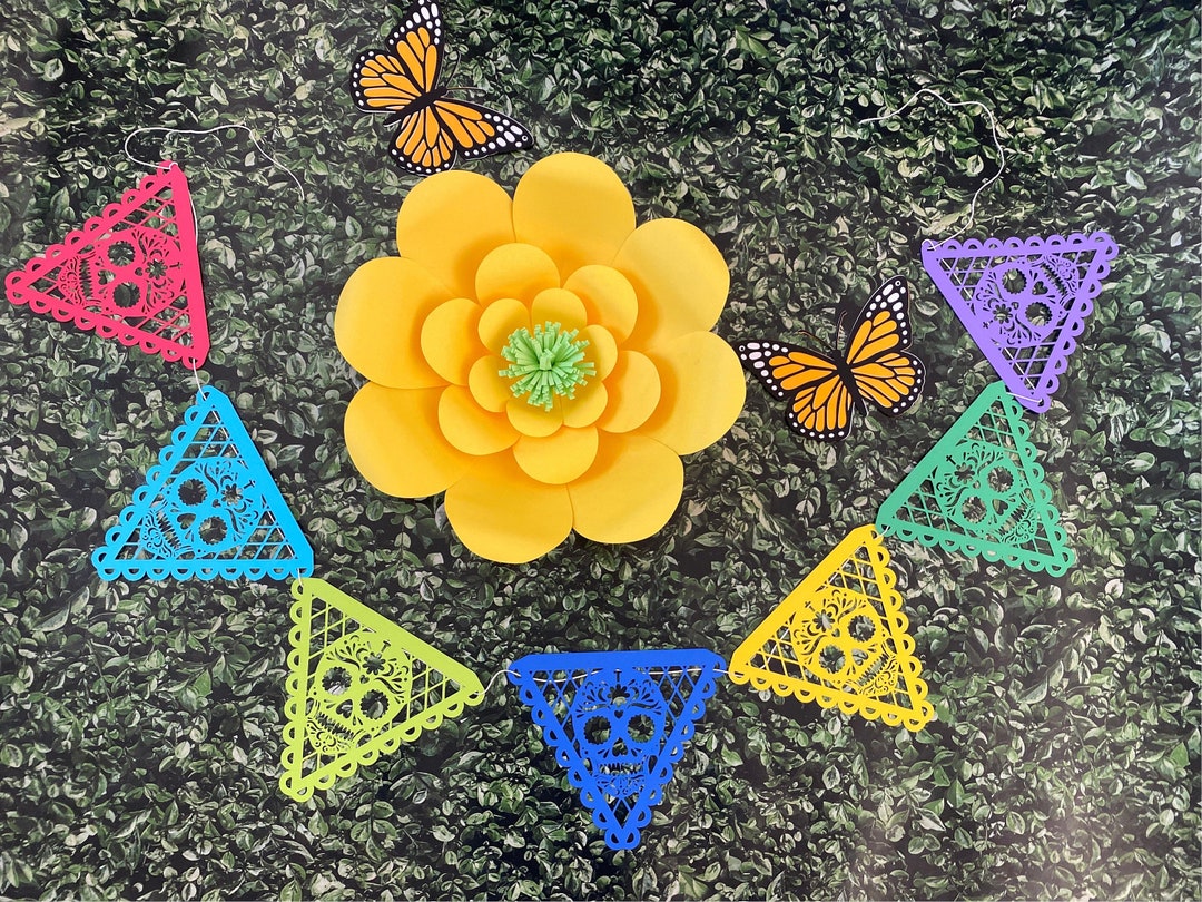 Ofrenda Día De Los Muertos Papel Picado Banner, Ofrenda Banner, Day of ...
