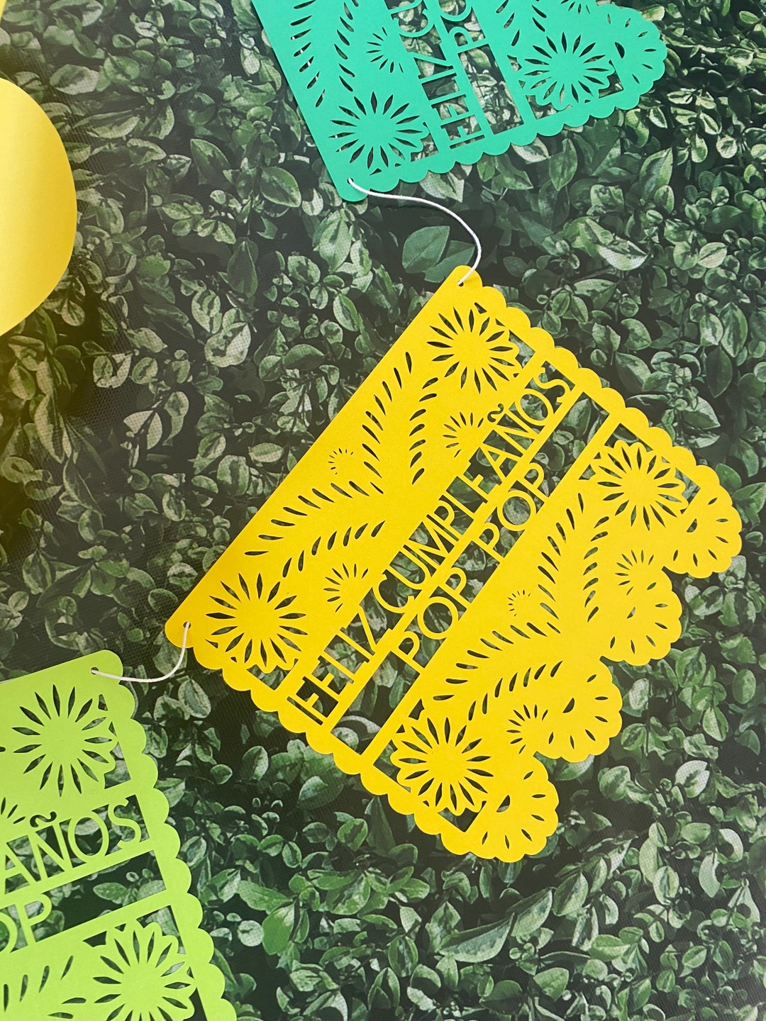 Feliz Cumpleaños, Birthday Custom Fiesta Party Papel Picado Banner ...