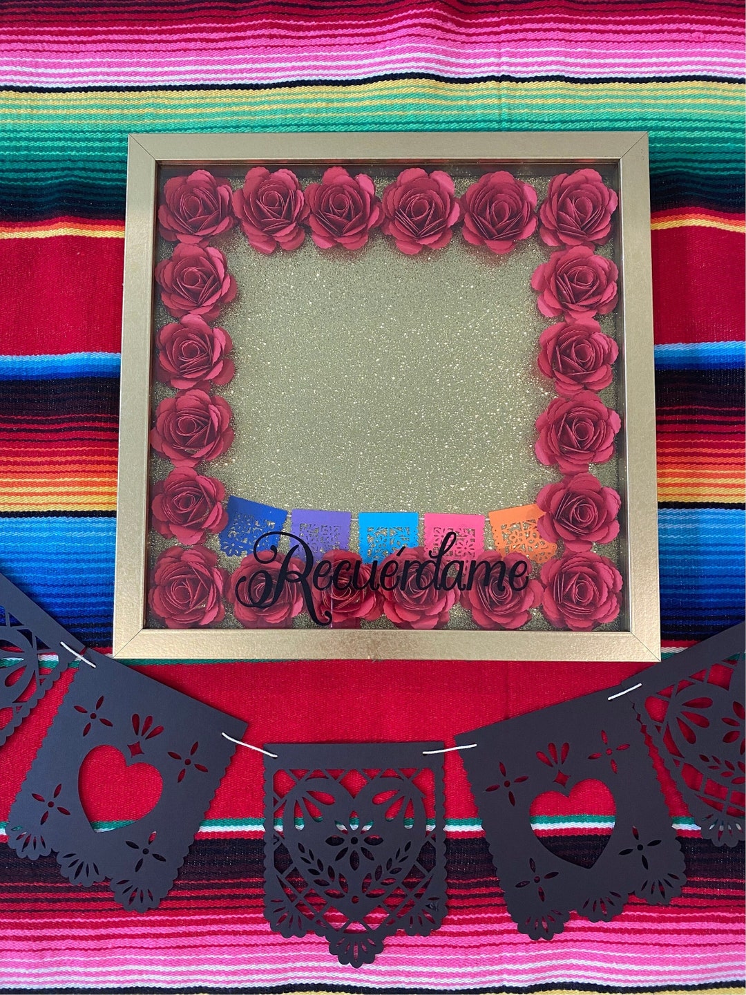 12x12 Memorial Shadow Box, Recuerdame Shadow Box, Personalized Frame ...