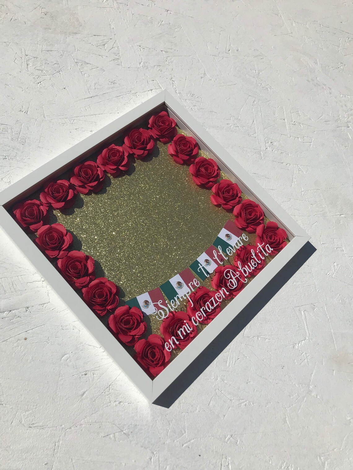 12"x12" Mexican Theme Memory Shadow Box, 3D Shadow Box, Memorial Shadow ...