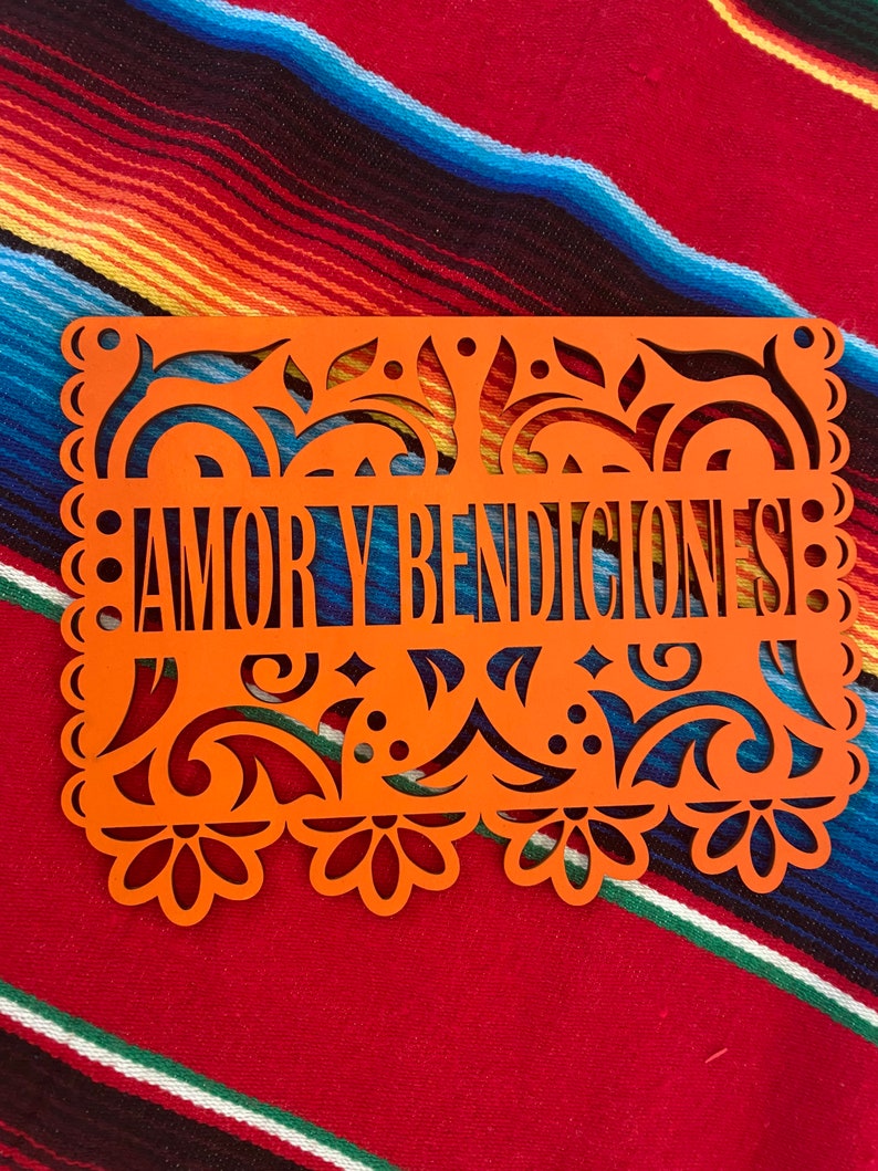 Custom Papel Picado Mexican Name Sign, Wood Papel Picado Name Home ...