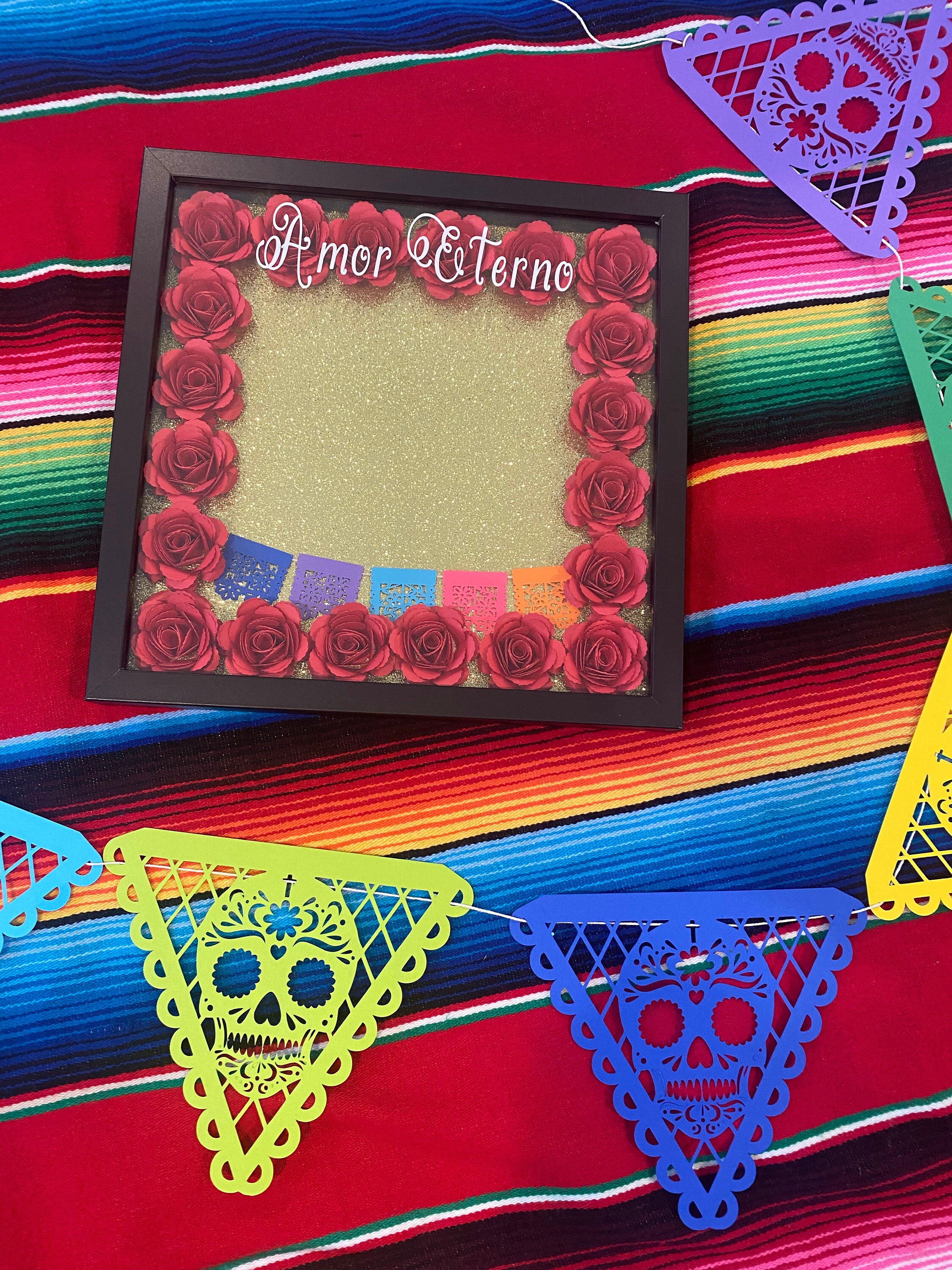 Ofrenda Día De Los Muertos Papel Picado Banner, Ofrenda Banner, Day of ...