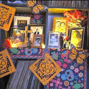 Ofrenda Día De Los Muertos Papel Picado Banner, Ofrenda Banner, Day of ...