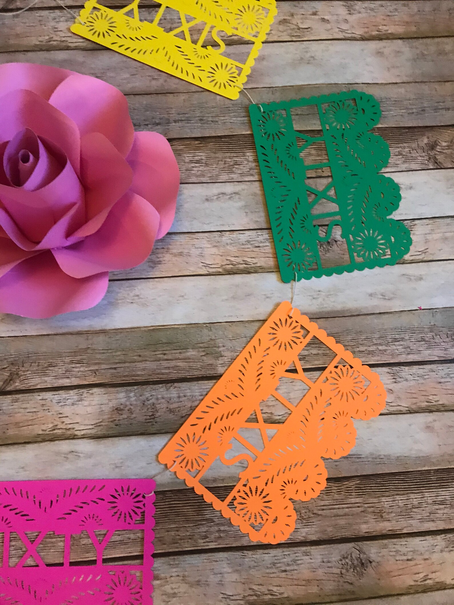 6f Custom Fiesta Party Papel Picado Banner Party Decor - Etsy