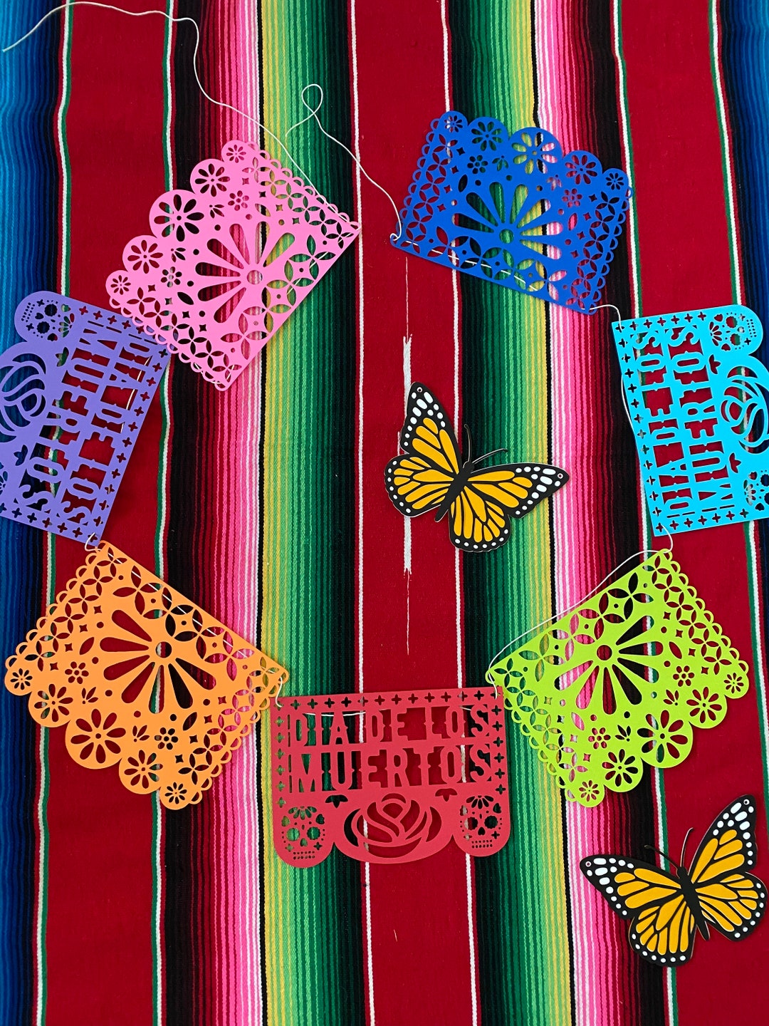 Ofrenda Día De Los Muertos Papel Picado Banner, Ofrenda Banner, Day of ...