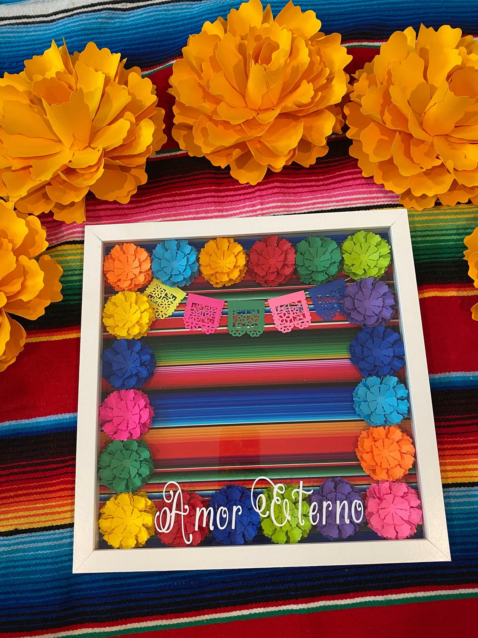 12x12 Ofrenda Shadow Box, Amor Eterno Ofrenda Shadow Box, Personalized ...