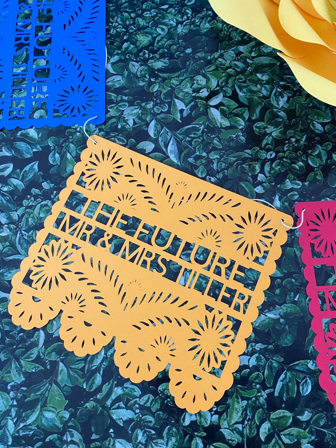 6f Custom Wedding Fiesta Party Papel Picado Banner, Party Decor, Fiesta ...