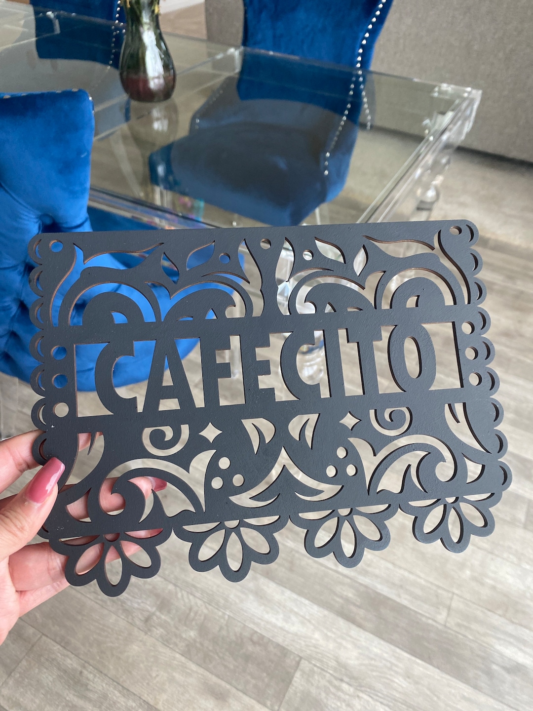 Custom Papel Picado Mexican Name Sign, Wood Papel Picado Name Home ...