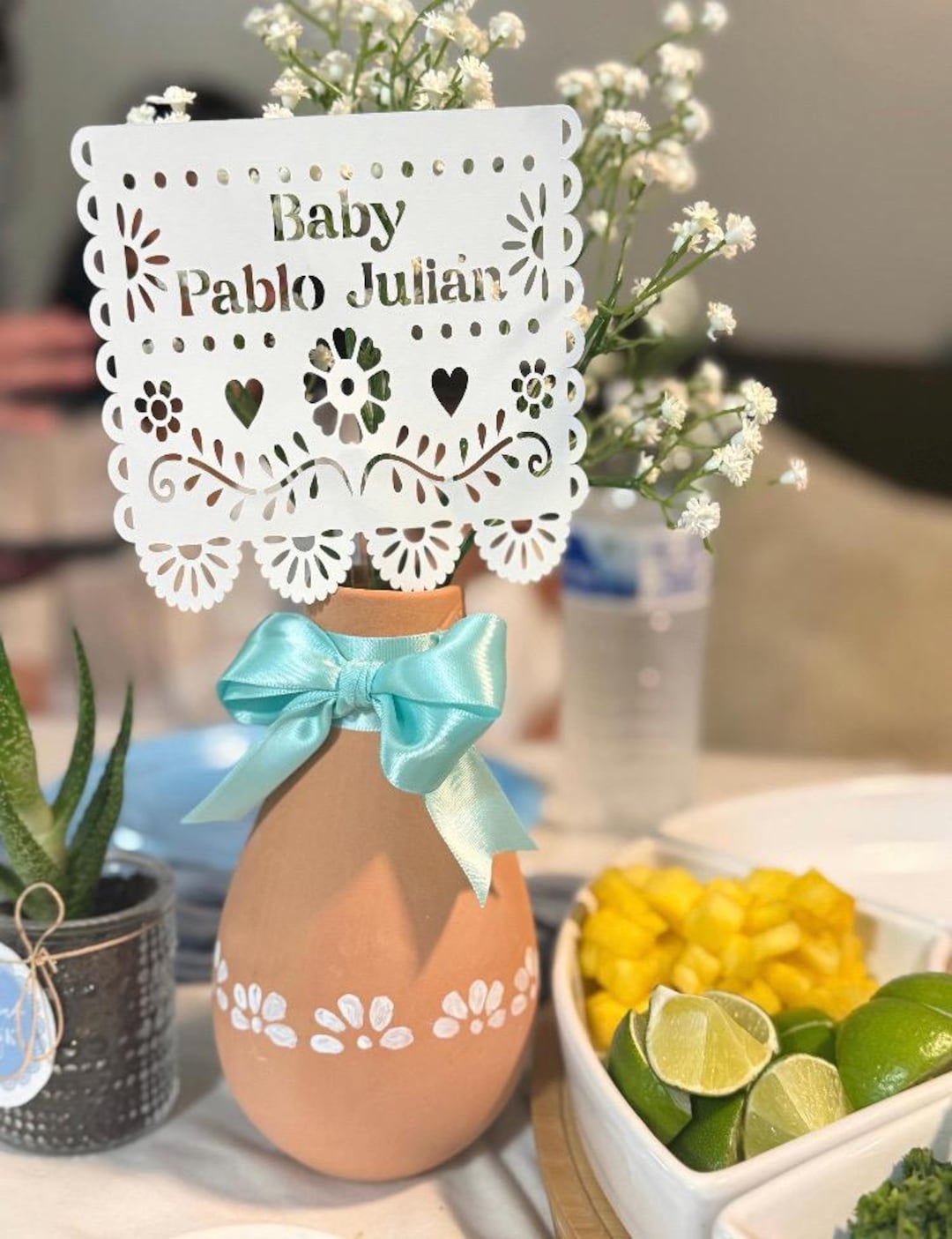 Set of 10 Cielito Lindo Papel Picado for Fiesta Table Centerpieces ...