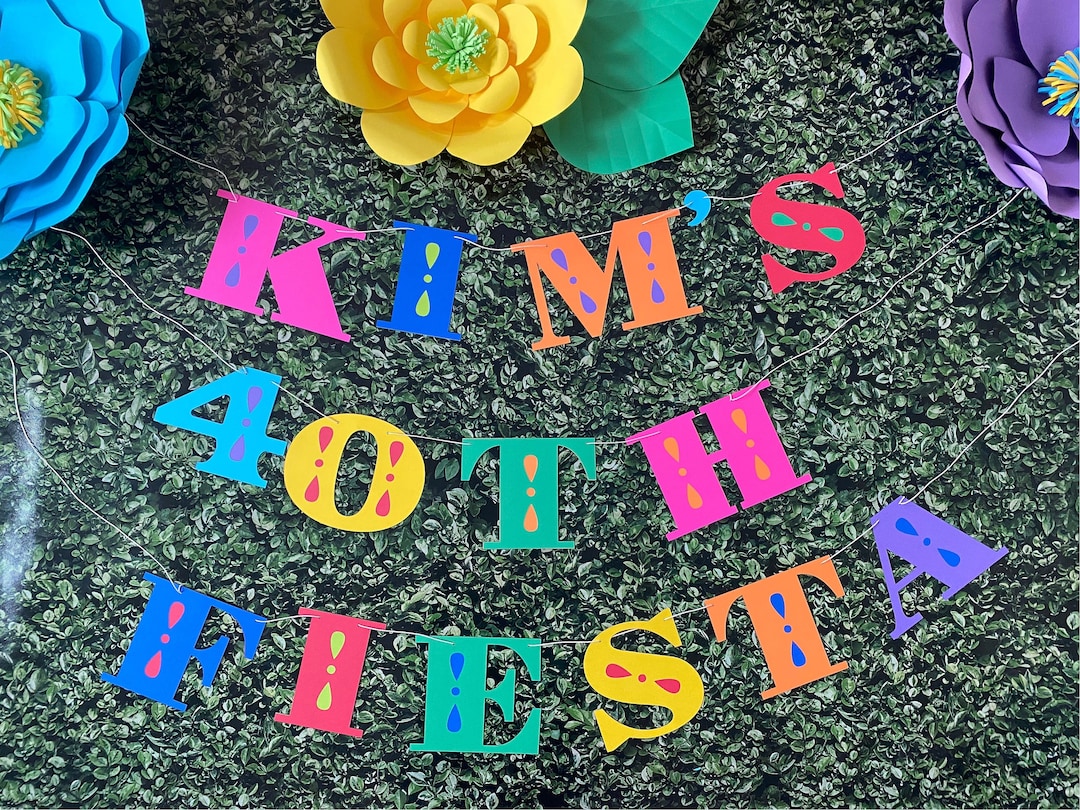 Large 40th Custom Fiesta Banner, Fiesta Party Banner, Party Banner ...