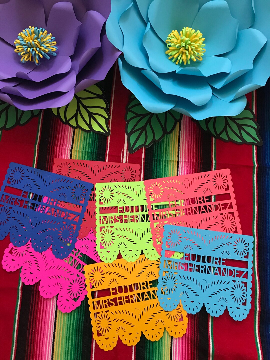 6f Custom Wedding Fiesta Party Papel Picado Banner, Party Decor, Fiesta ...
