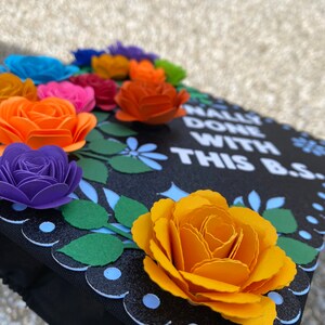 Personalized Mexican Papel Picado Graduation Cap Topper, Personalized ...