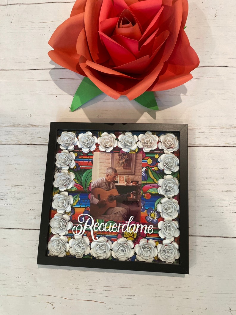 12"x12" Recuérdame Shadow Box, Marigold Picture Frame, Coco Recuerdame ...