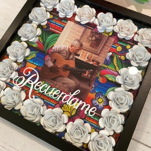 12"x12" Recuérdame Shadow Box, Marigold Picture Frame, Coco Recuerdame ...