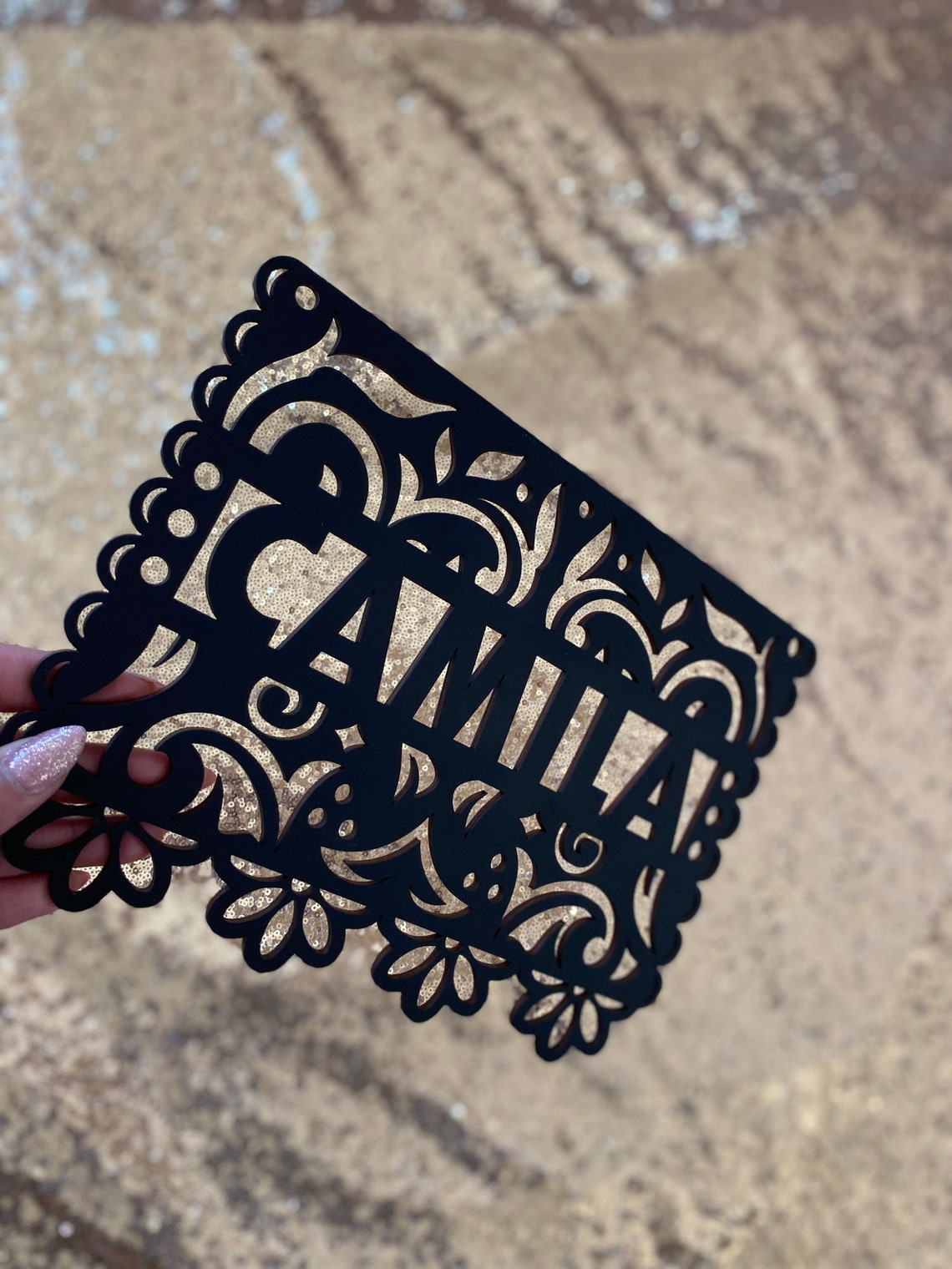 Custom Papel Picado Mexican Name Sign, Wood Papel Picado Name Home ...