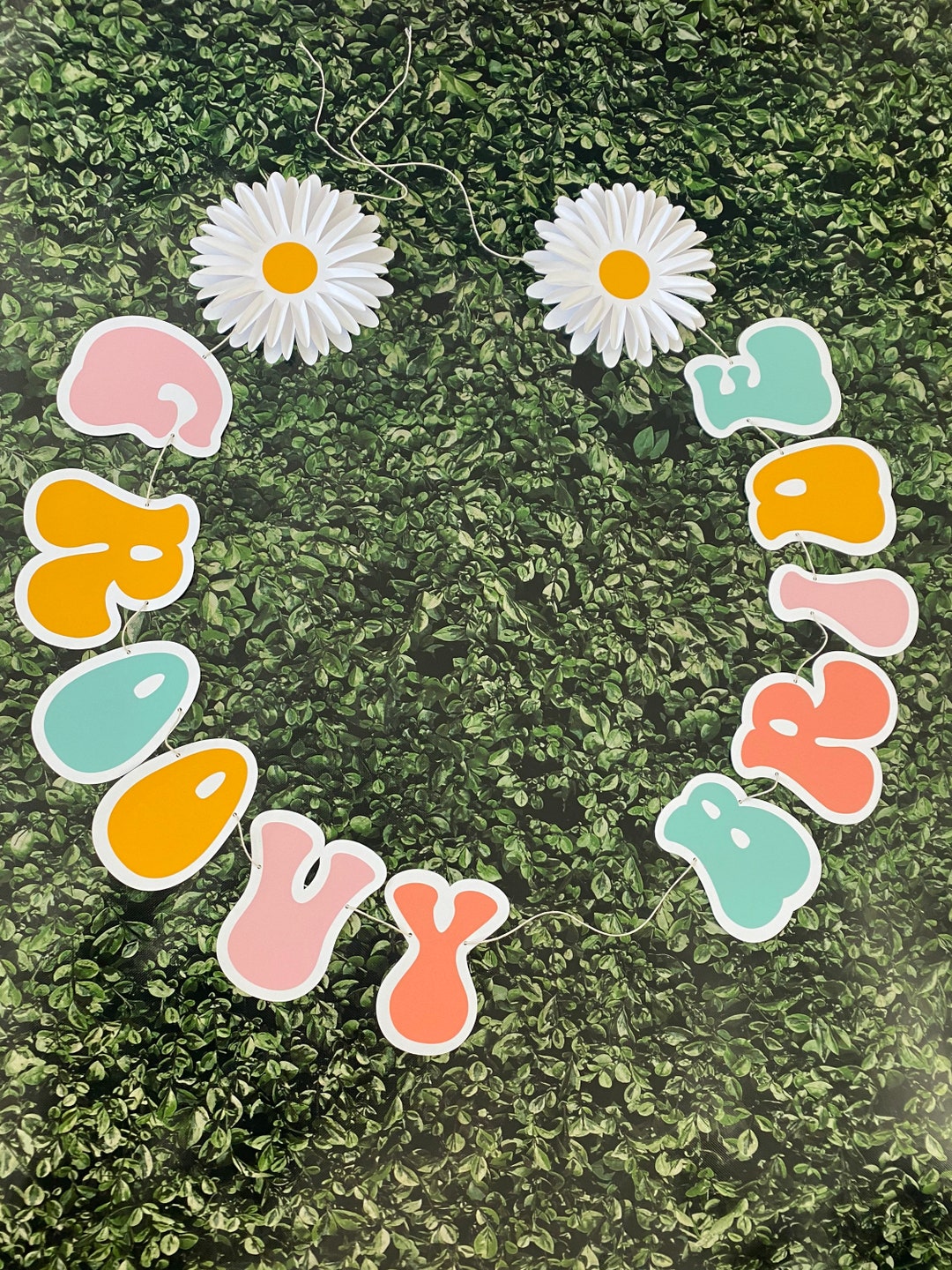 Groovy Bride Banner, 6ft Daisy Groovy Bride Banner, 70s Theme Party ...