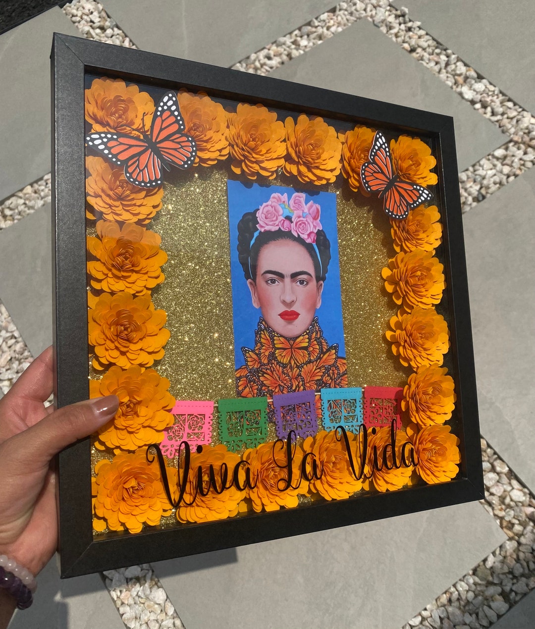 Frida Viva La Vida Shadow Box, Memorial Shadow Box, Ofrenda, Memorial ...
