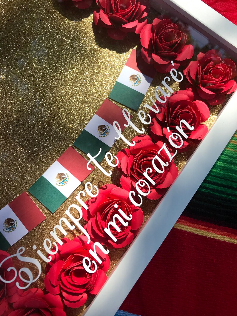 12"x12" Mexican Theme Memory Shadow Box, 3D Shadow Box, Memorial Shadow ...