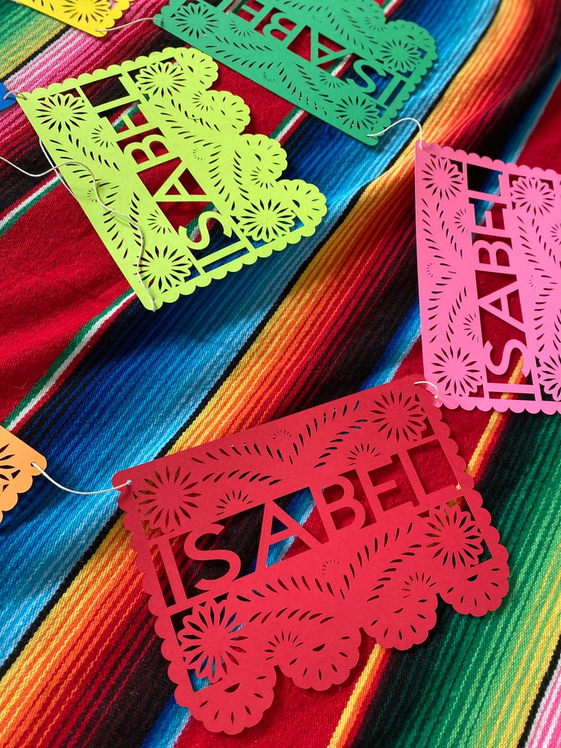 6f Custom Fiesta Party Papel Picado Banner, Party Decor, Fiesta Party ...