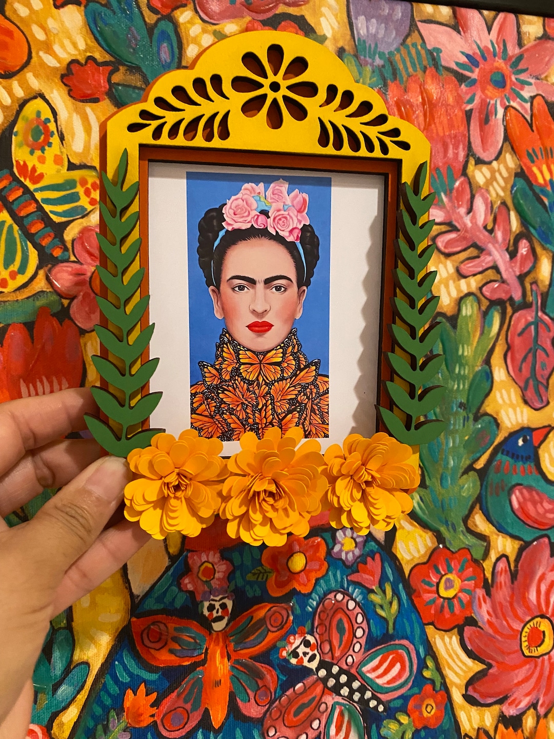 Day of the Dead Nicho Picture Frame, Nicho Wood Frame, Dia De Los ...