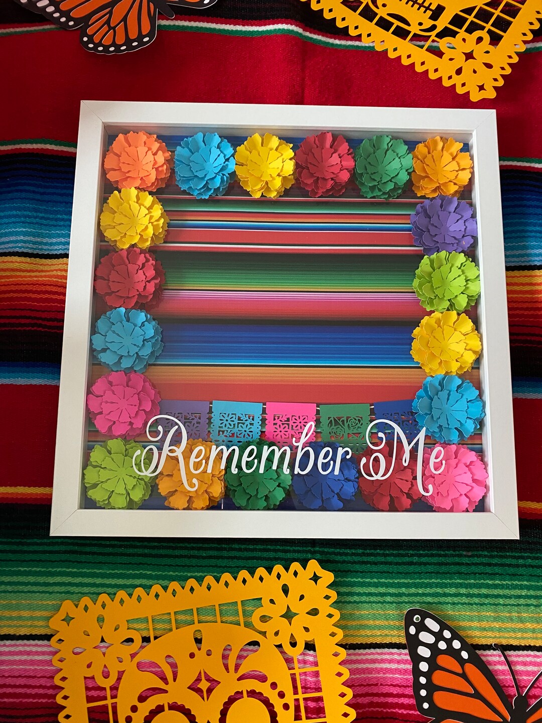 12"x12" Ofrenda Shadow Box, Day of the Dead Shadow Box, Recuerdame ...