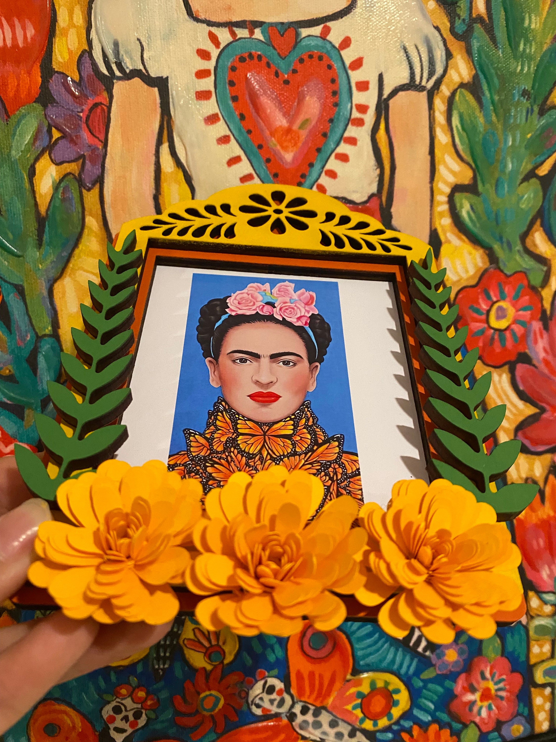 Day of the Dead Nicho Picture Frame, Nicho Wood Frame, Dia De Los ...