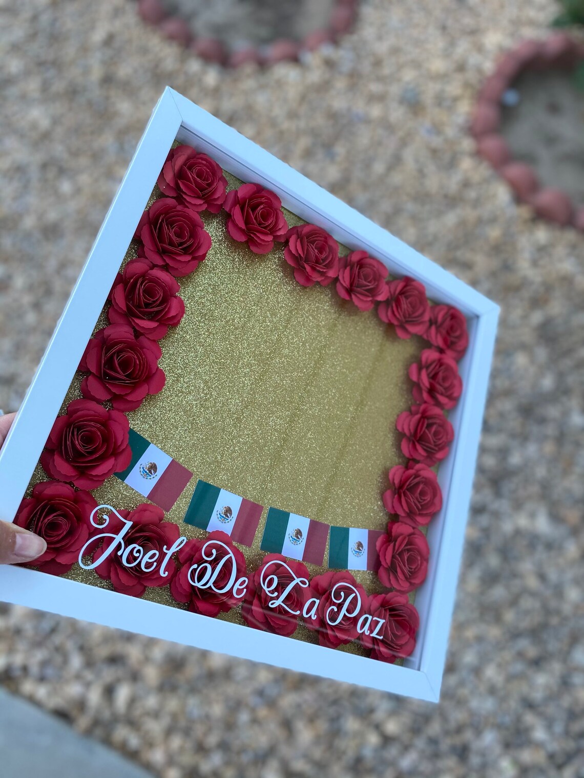 12x12 Mexican Flag Theme Memory Shadow Box With - Etsy