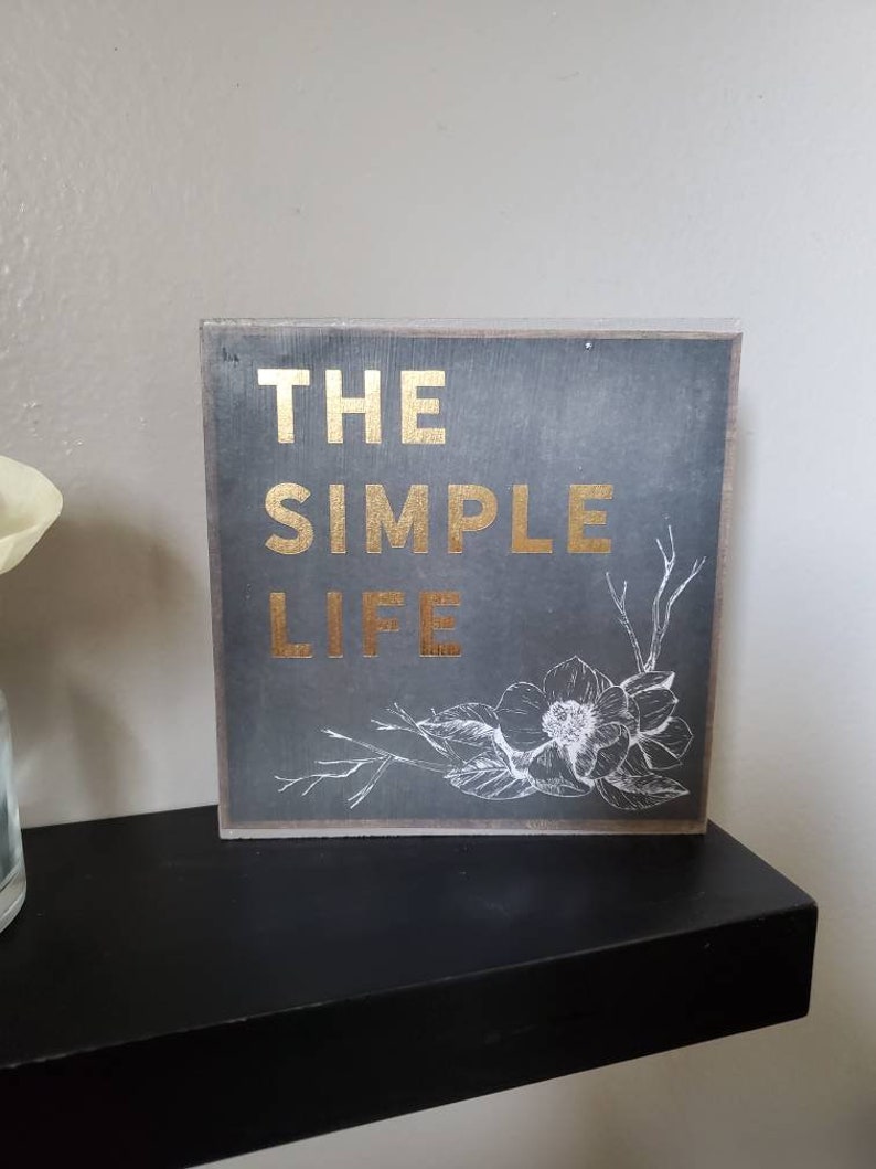 The Simple Life 5 X 5 Block Sign - Etsy