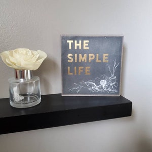The Simple Life 5 X 5 Block Sign - Etsy
