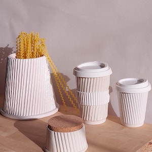 Ceramic Travel Mug With Lid Gift for Him Reusable Cup Eco Friendly ...