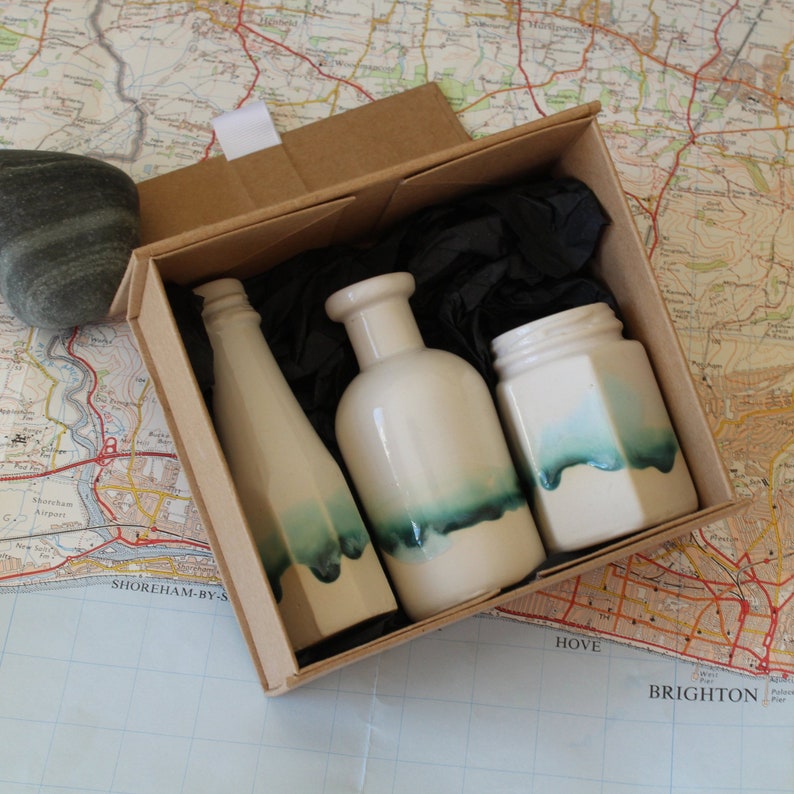 Ceramic Vase Gift Set Miniatures Bud Vase Flower Girl Gift for - Etsy UK