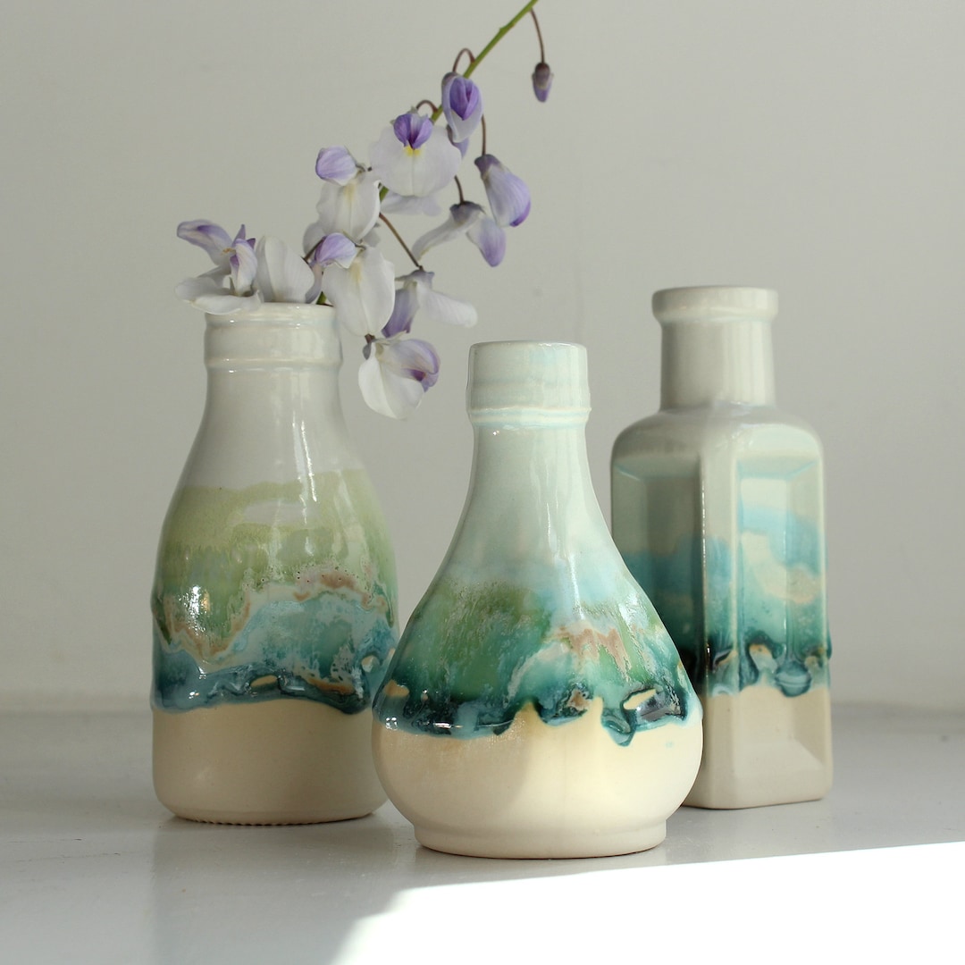 Ceramic Vase UK Gift Set Bud Vase Vintage Bottle Home Decor Stem Vase ...