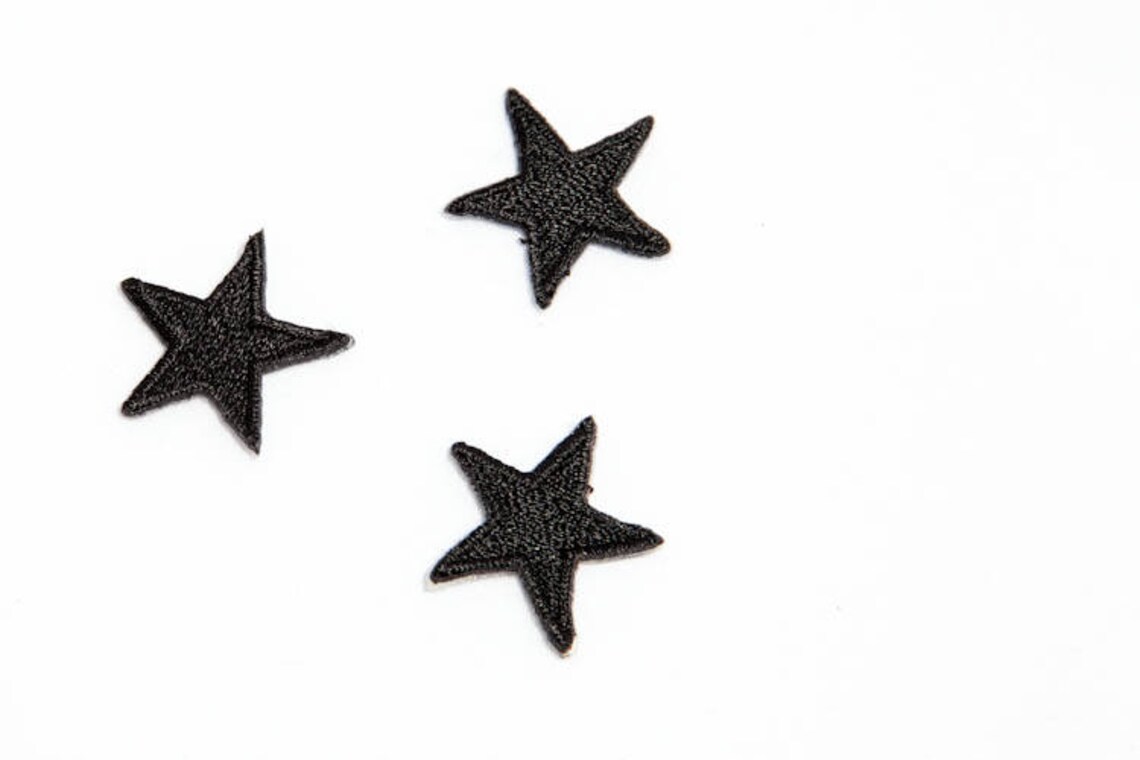 MINI Star Patches 3 Iron-on Patches Choose Your Color | Etsy