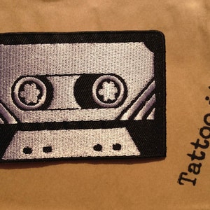 Retro Cassette Iron-on Patches Black & White Tape Cassette | Etsy