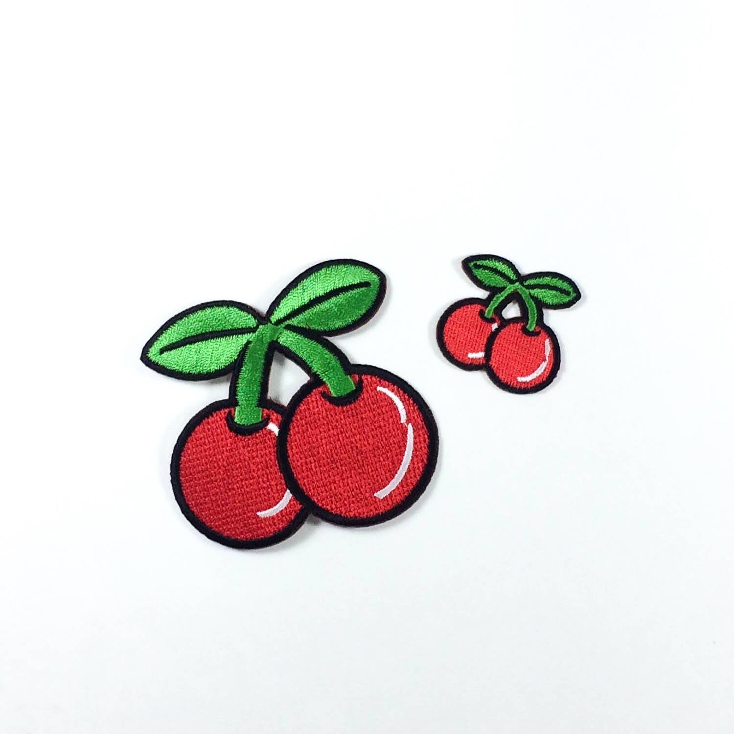 BIG Red Cherry Iron-on Patches Fruit Embroidery Appliqué | Etsy